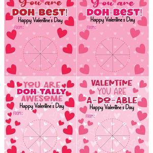 VALENTINE Printable Play Doh Holder/party Decor/non-candy Valentine for ...