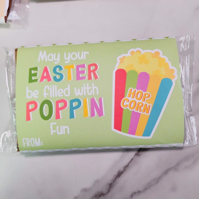 Easter Popcorn Wrapper: Printable Party Favor (instant Download) - Etsy