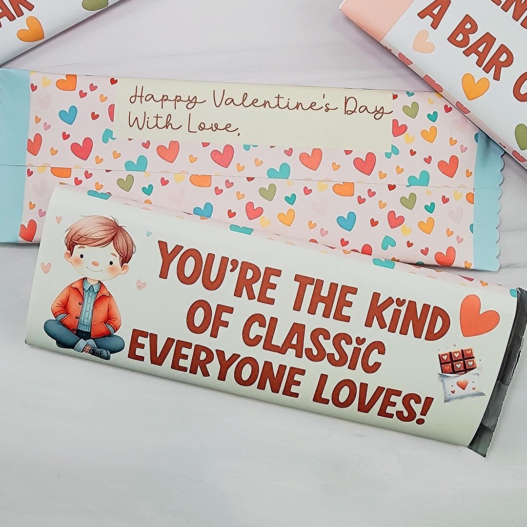 VALENTINE Boy Hershey Bar Wrapper – Printable – Classroom Exchange ...