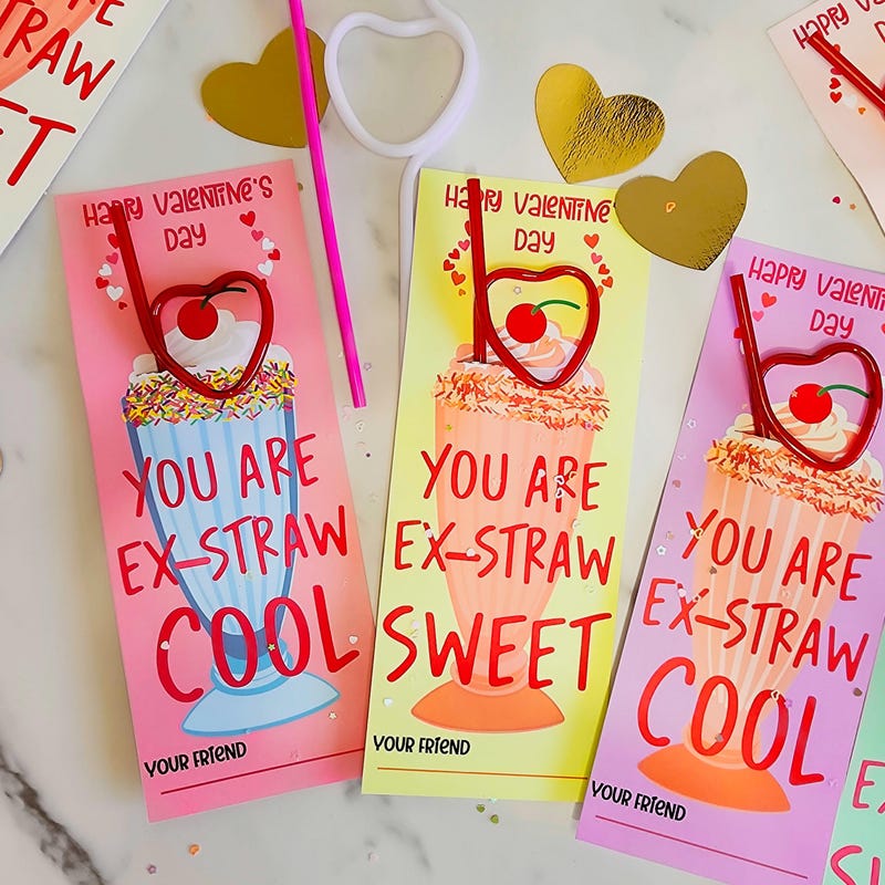 Valentines Day Straws - Etsy