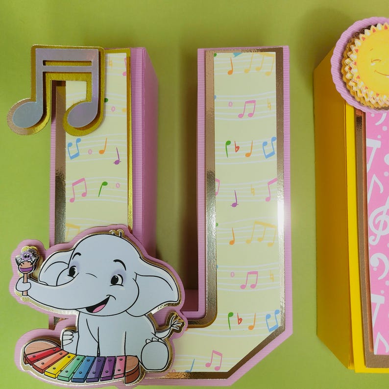 Canticos 3D Letters/party Decor/one /UNO /name/canticos Birthday Party ...