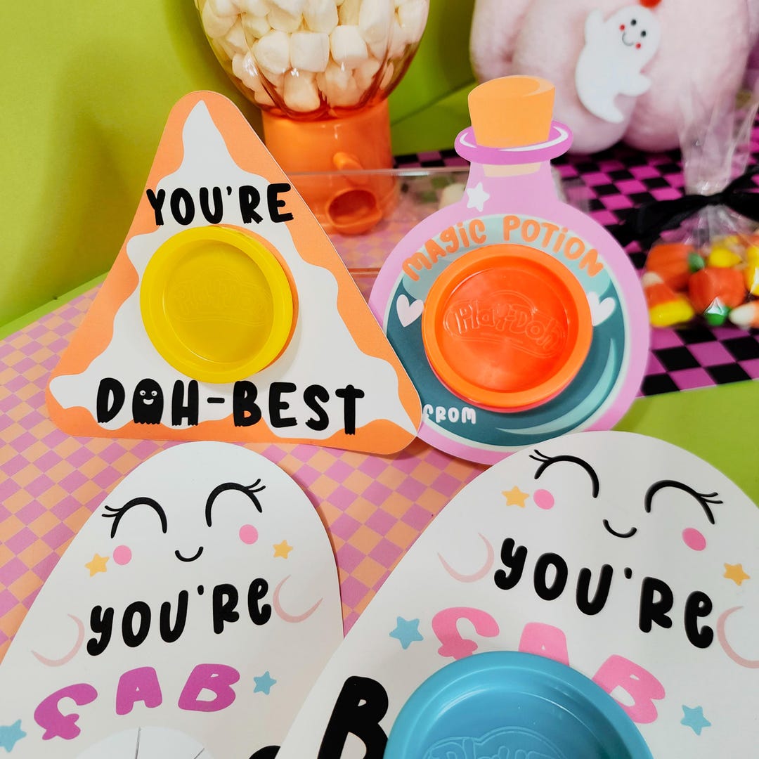 Halloween Play Doh Holder: Printable Party Favor (PDF & PNG) - Etsy