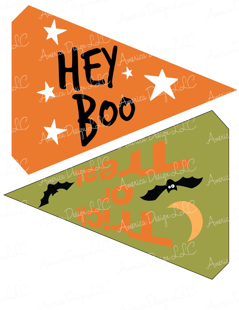 Halloween Pennant Flag Printable / HALLOWEEN Flags/ Instant Printable ...