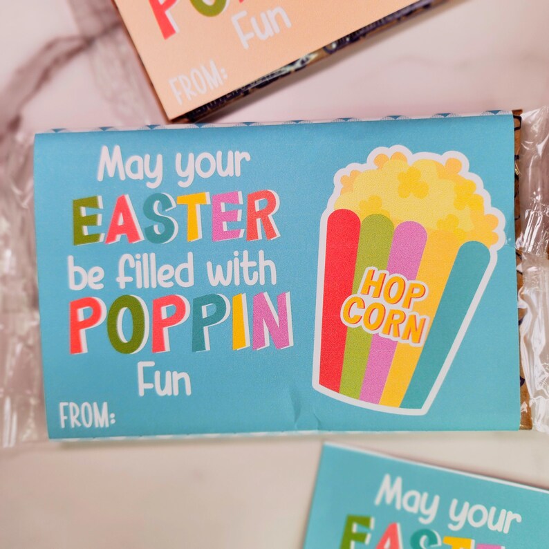 Easter Popcorn Wrapper: Printable Party Favor (instant Download) - Etsy