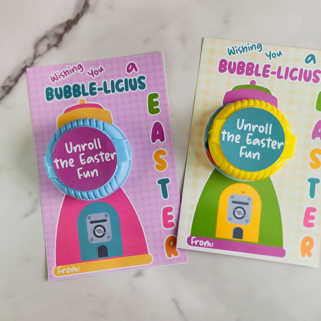 Easter Gumball Machine Bubba Tape Printable: Classroom Exchange (PDF ...