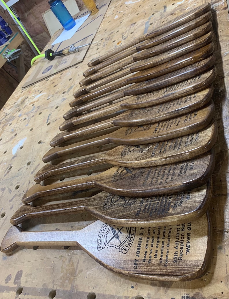 Custom Engraved Paddles Military Army Marines Navy Coast Guard | Etsy