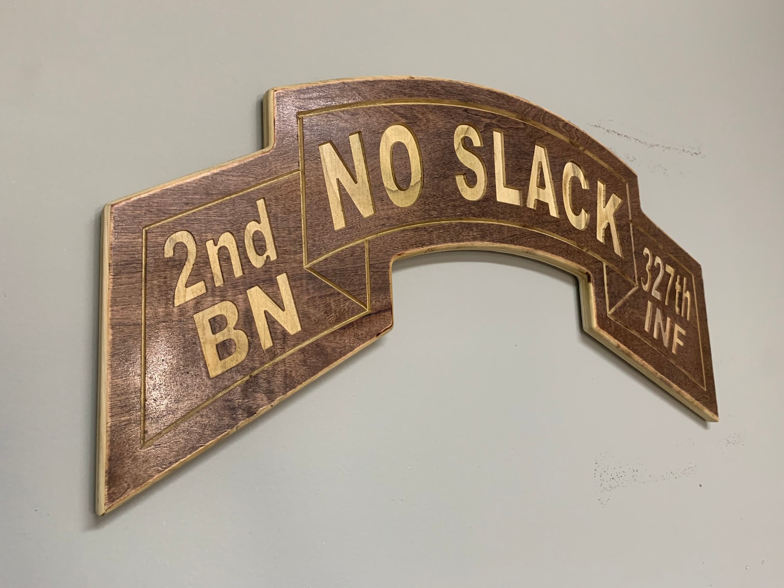 No Slack 2nd BN 327th INF Wood Wall Hanging Cutout - Etsy