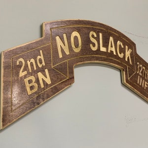 No Slack 2nd BN 327th INF Wood Wall Hanging Cutout - Etsy