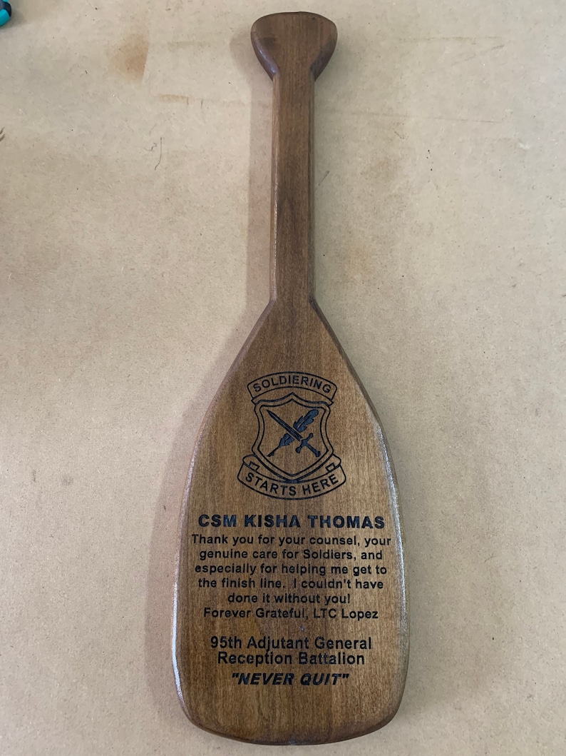 Custom Engraved Paddles Military Army Marines Navy Coast Guard | Etsy