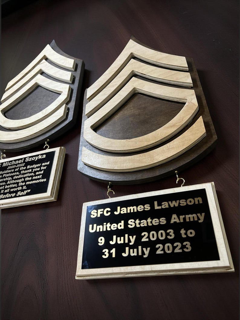 SFC Sergeant First Class Wood Plaque - Personalized Army Retirement ...