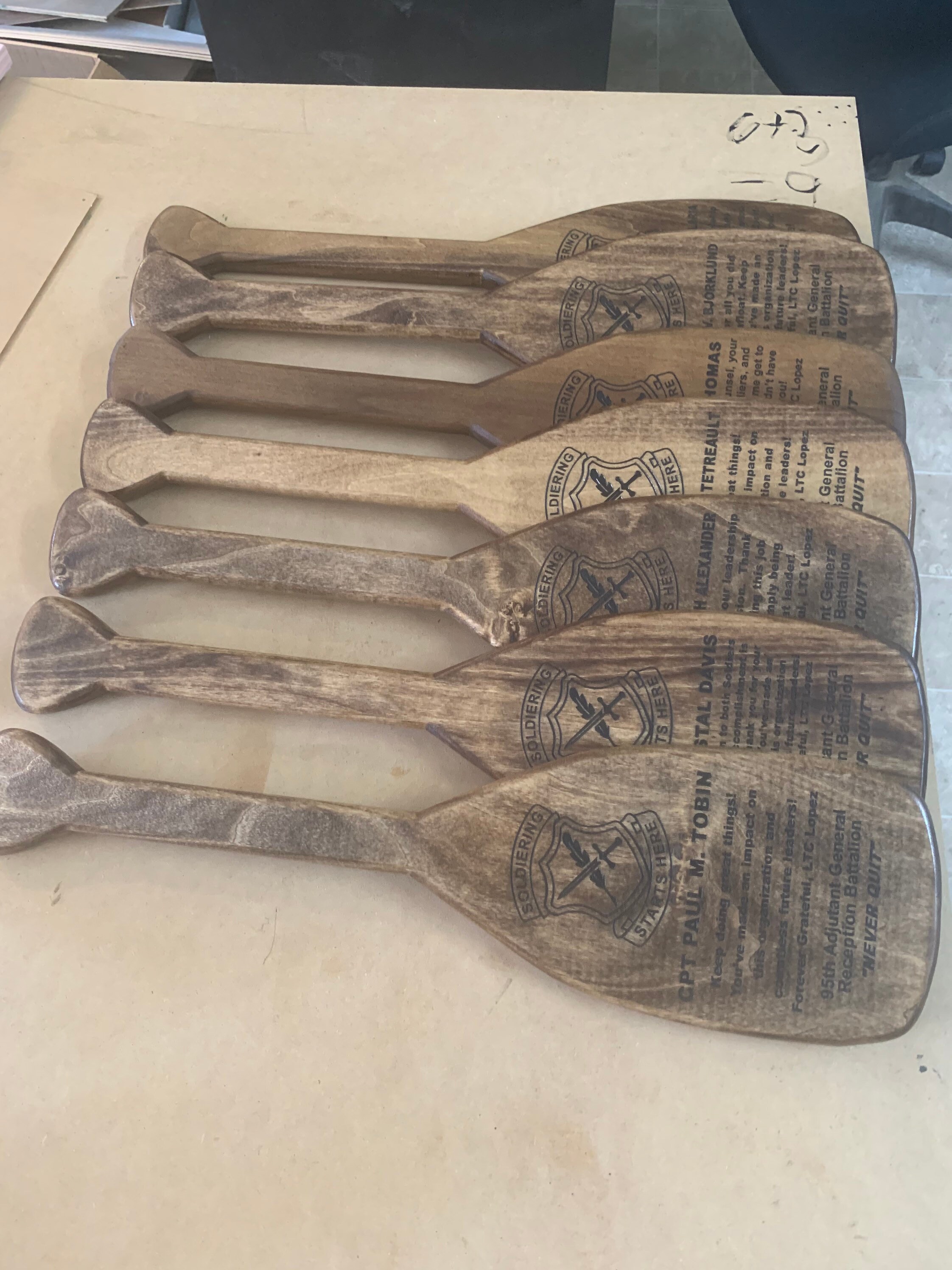 Custom Engraved Paddles Military Army Marines Navy Coast Guard | Etsy