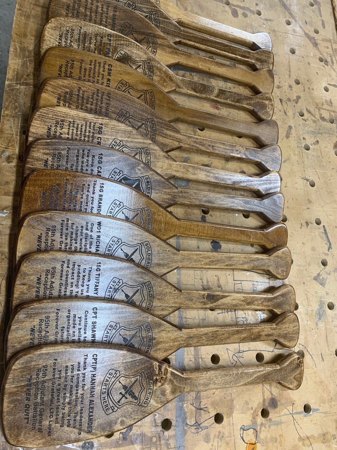Custom Engraved Paddles Military Army Marines Navy Coast Guard Wood ...