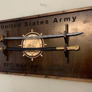NCO Sword Holder Wall Display / U.S. Army Sword Display, Marines ...