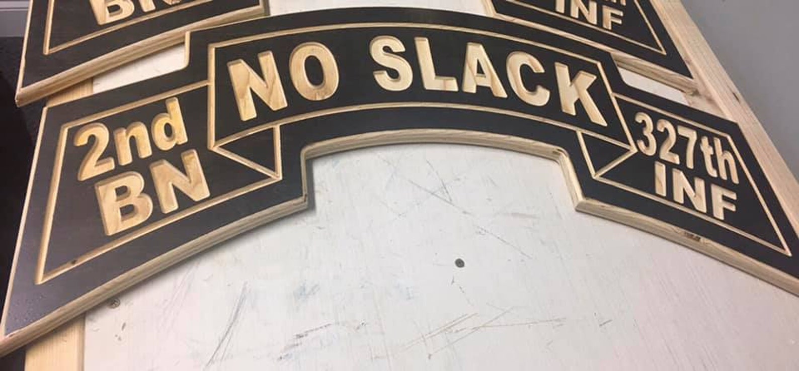 No Slack 2nd BN 327th INF Wood Wall Hanging Cutout | Etsy