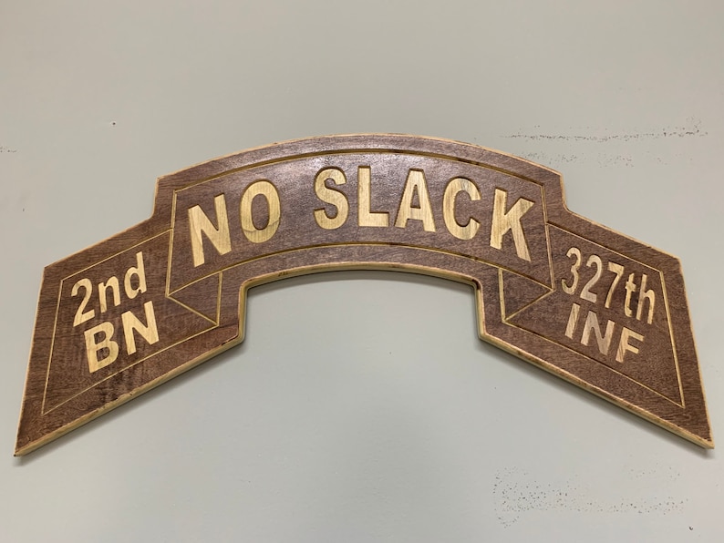 No Slack 2nd BN 327th INF Wood Wall Hanging Cutout | Etsy