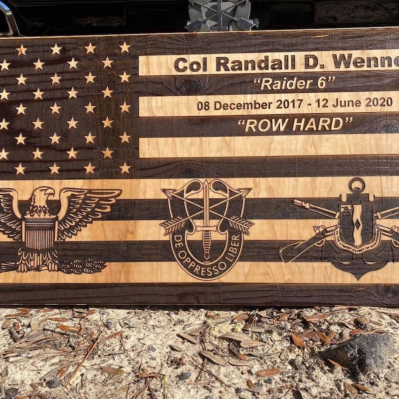 Custom Wood Logo Flag - Etsy