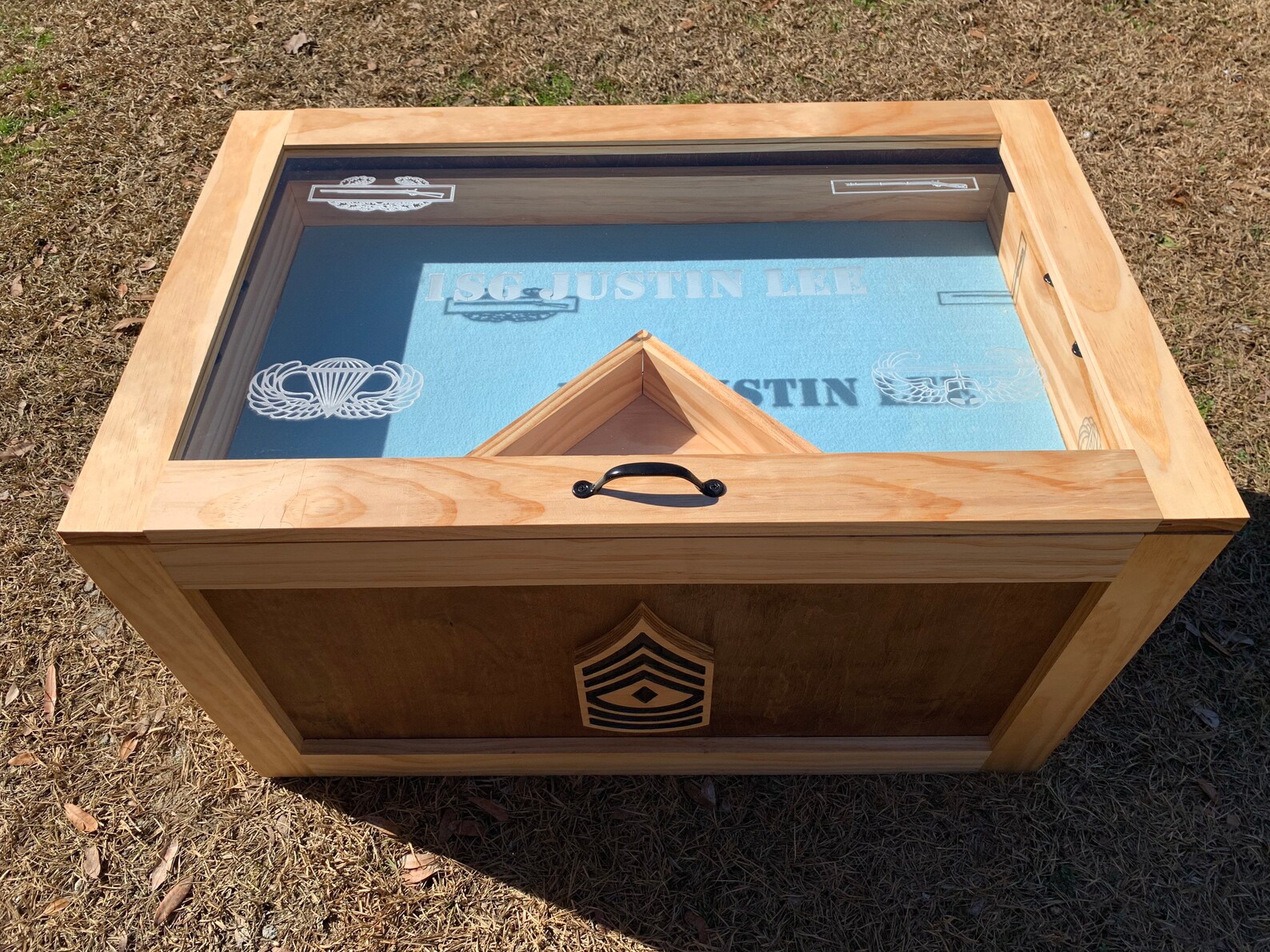 Military Footlocker keepsake chest shadow box trunk | Etsy