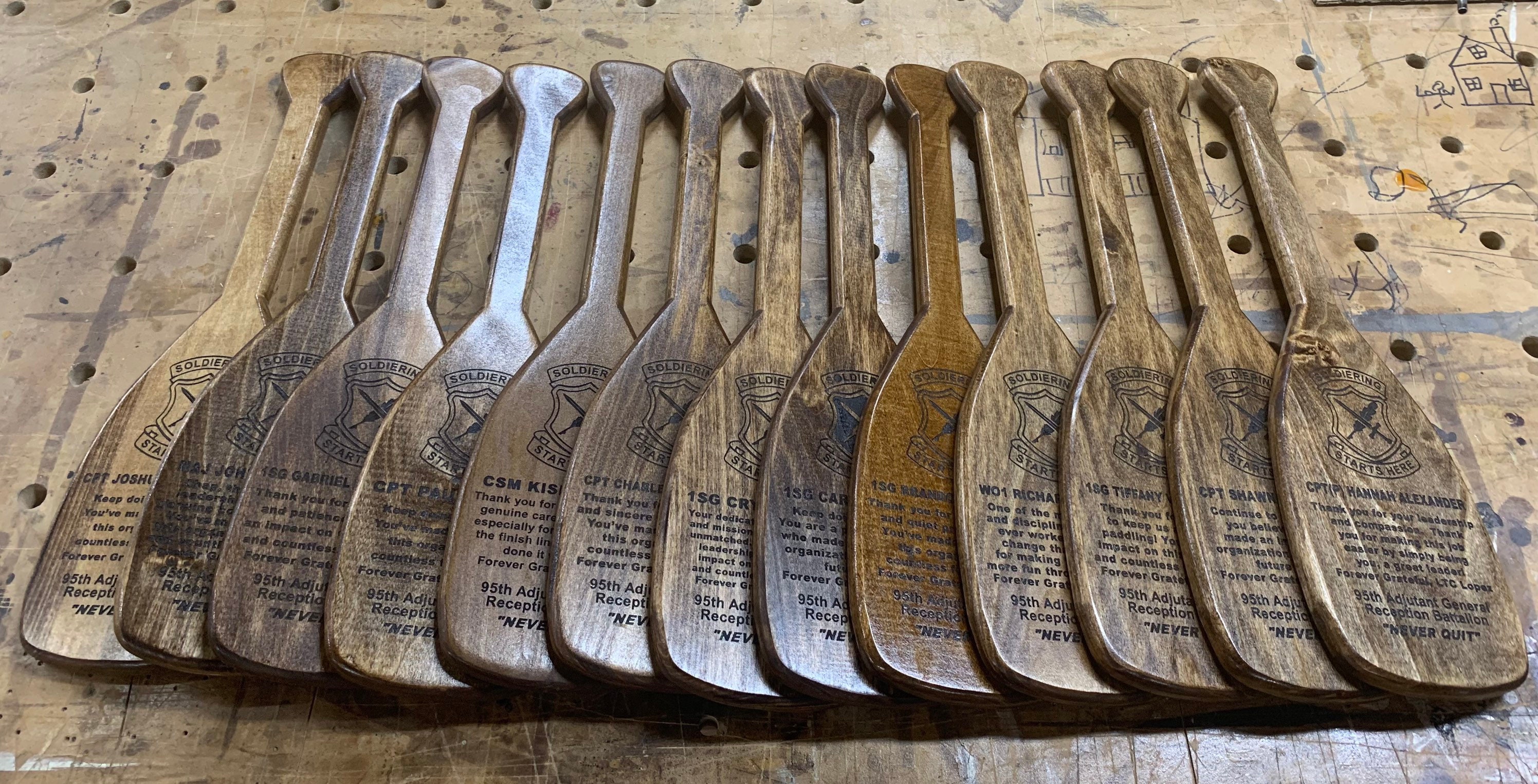 Custom Engraved Paddles Military Army Marines Navy Coast Guard | Etsy