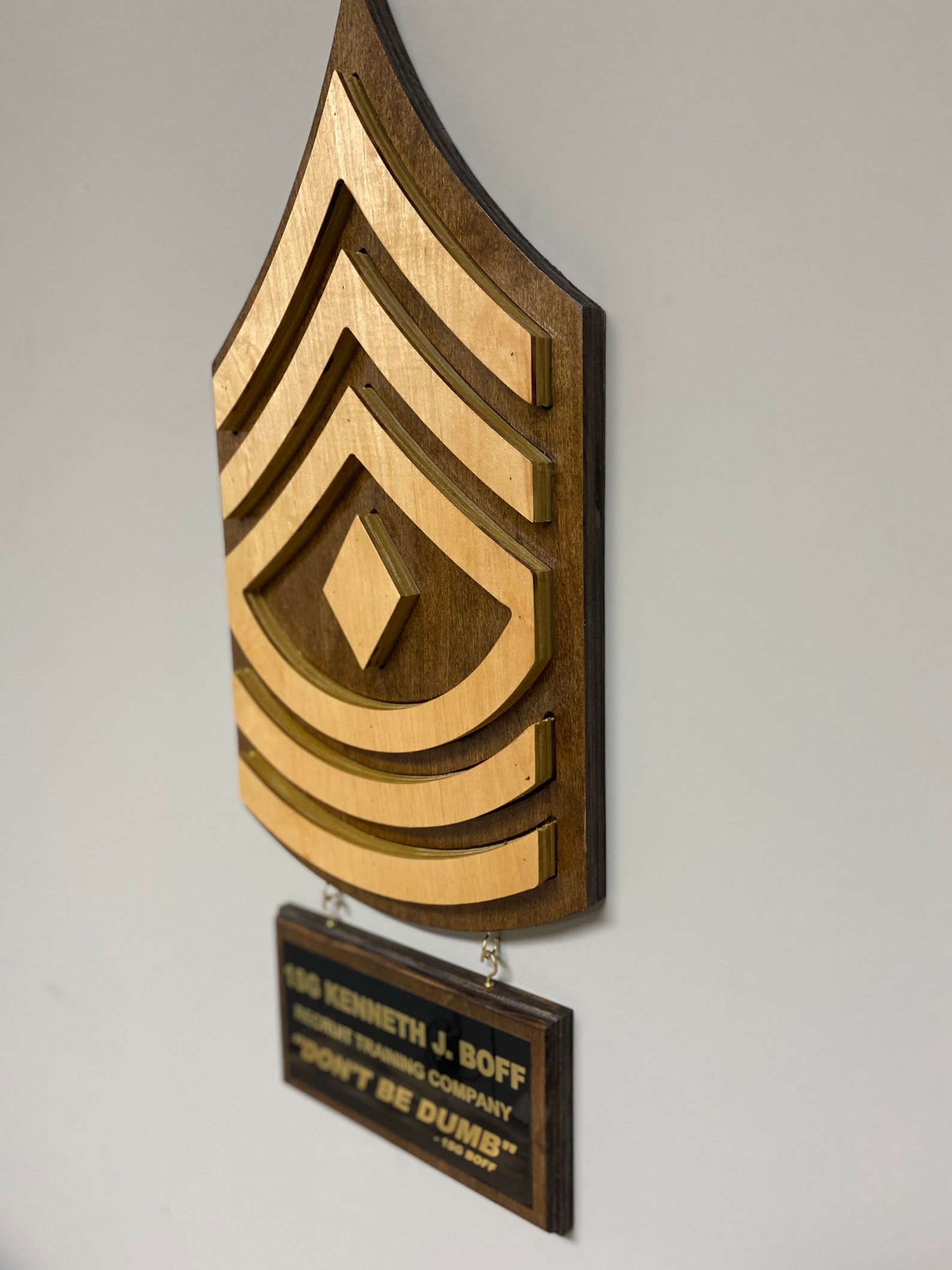 First Sergeant Hanging Wall Plaque 1SG Wood Cutout With - Etsy