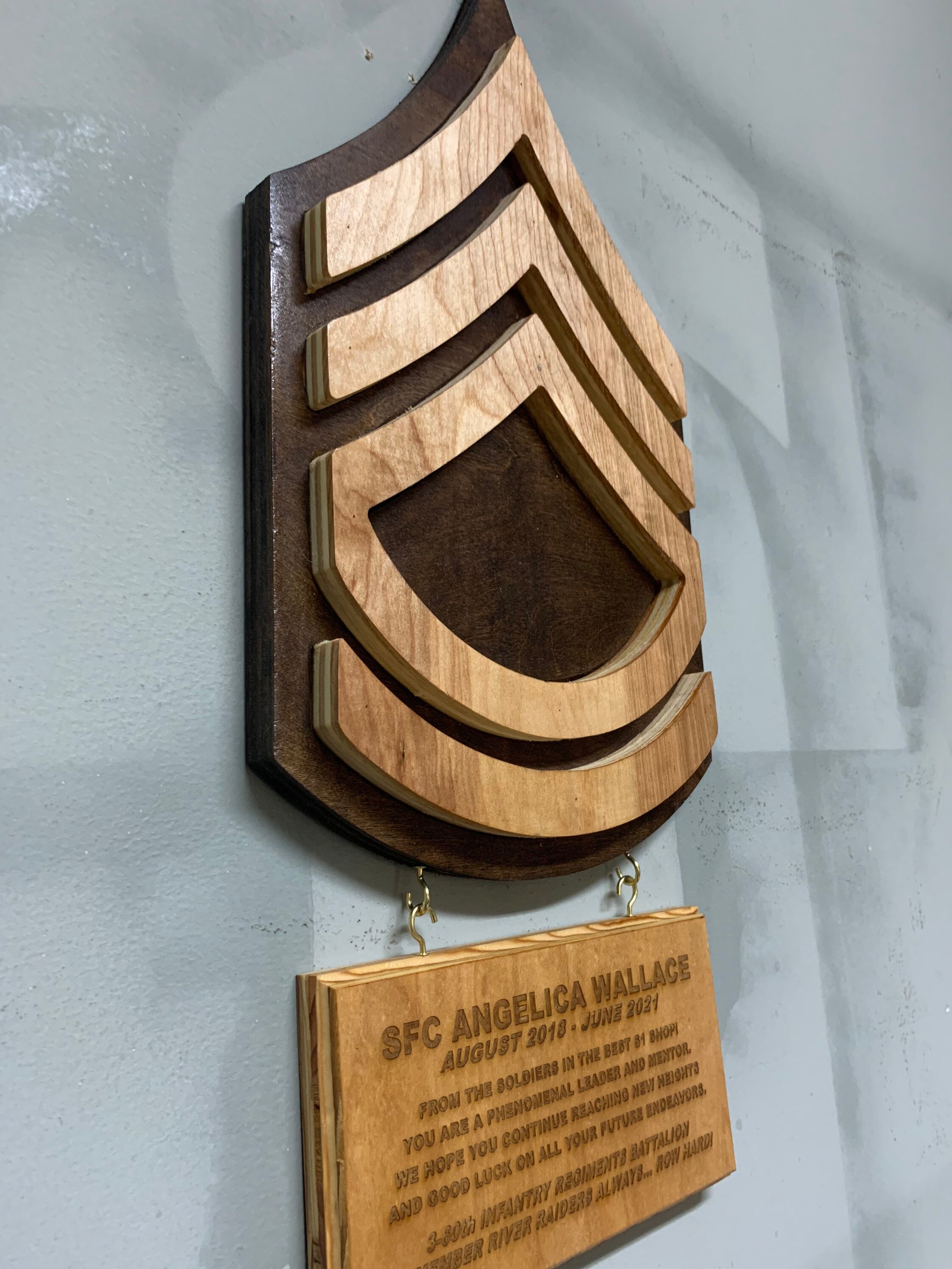 SFC Sergeant First Class Rank Cutout Hanging Wall Plaque Army - Etsy