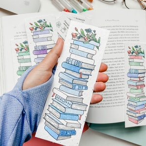 Plant Me Bookmarks: Book Pile Tracker Bookmarks - Etsy