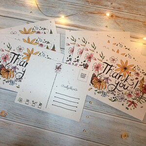 Plant Me! Thank You Postcards That Will Bloom Into Wildflowers - Etsy