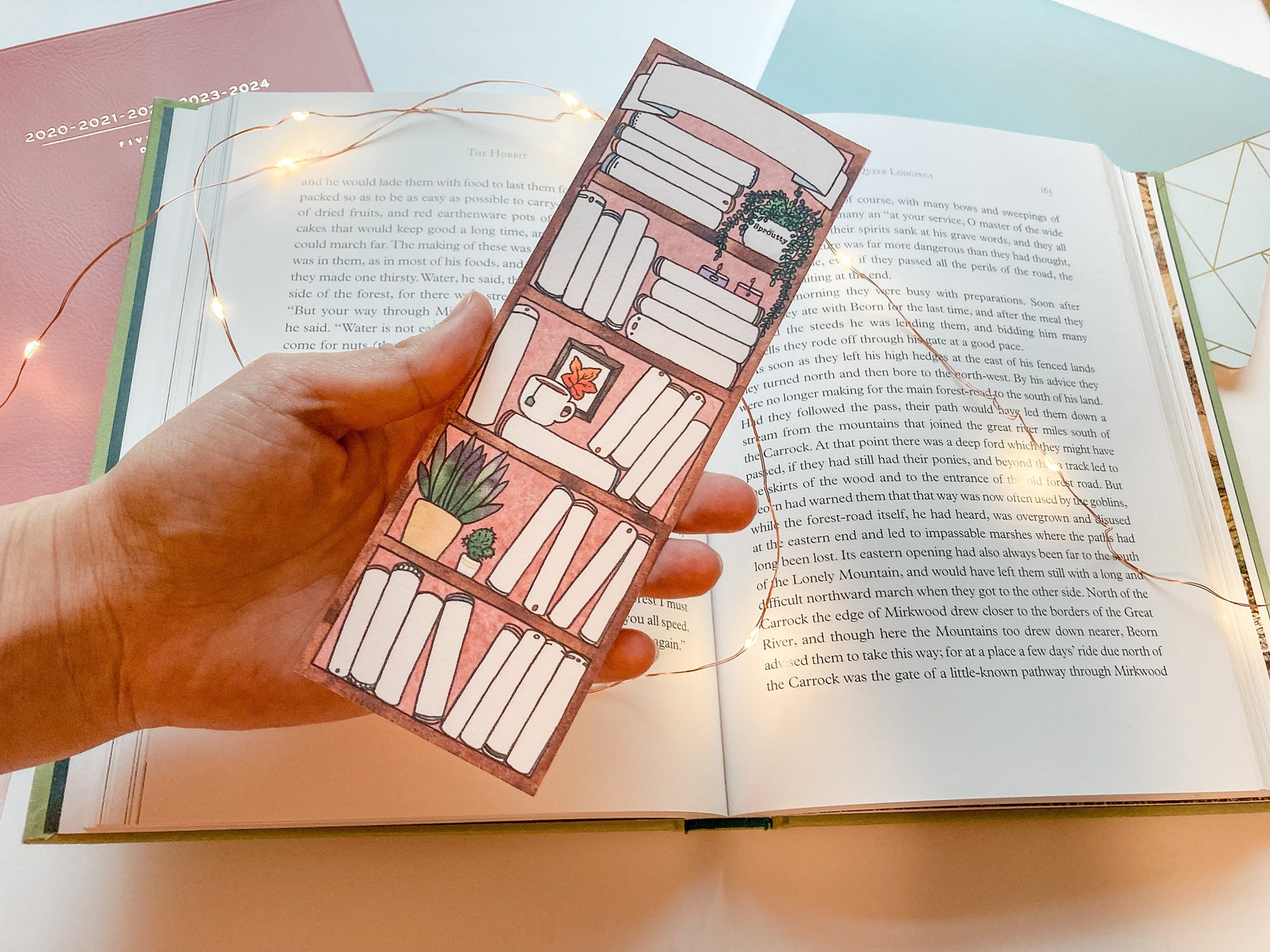 Bookshelf Bookmark Reading Log Bookmark 4 Colors Reading - Etsy