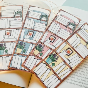 Bookshelf Bookmark | Reading Log Bookmark | 4 Colors | Reading Tracker ...