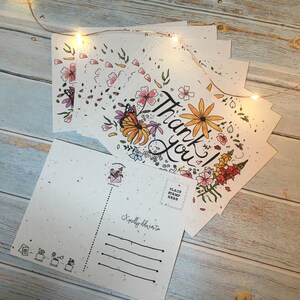 Plant Me! Thank You Postcards That Will Bloom Into Wildflowers - Etsy