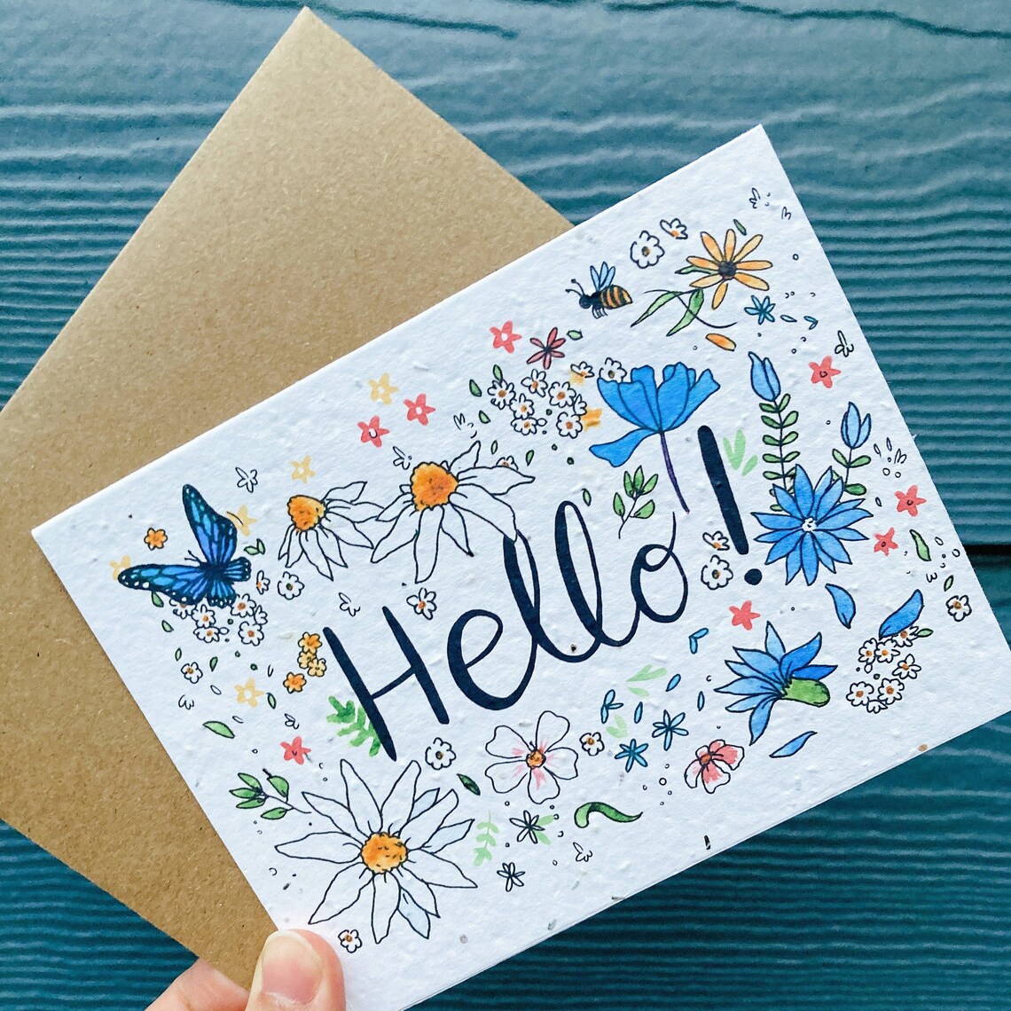 Plant Me Floral Collection Set 6 Cards: Plantable Greeting | Etsy