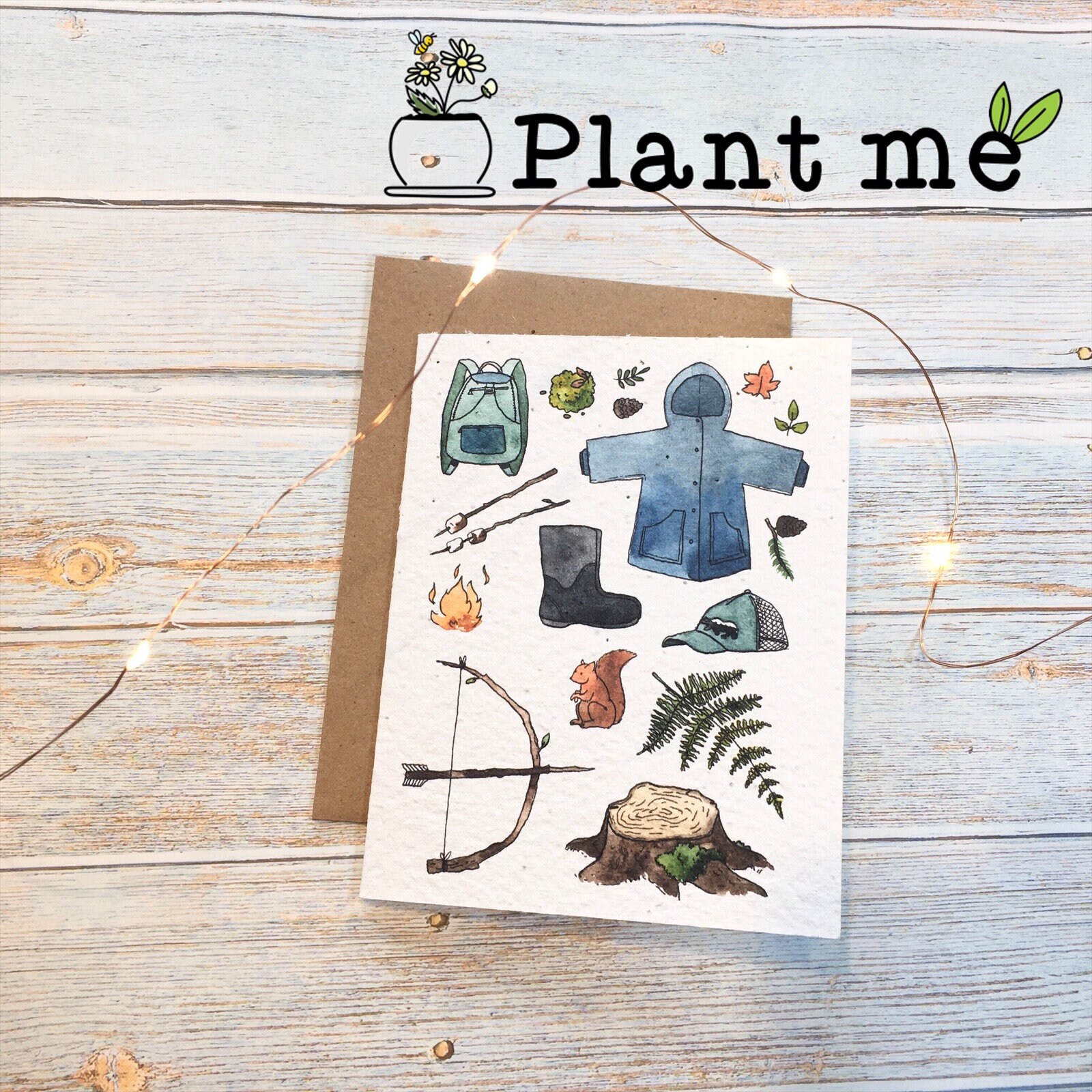 Plant Me Nature Theme Plantable greeting card that will | Etsy