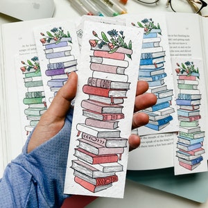 Plant Me Bookmarks: Book Pile Tracker Bookmarks - Etsy