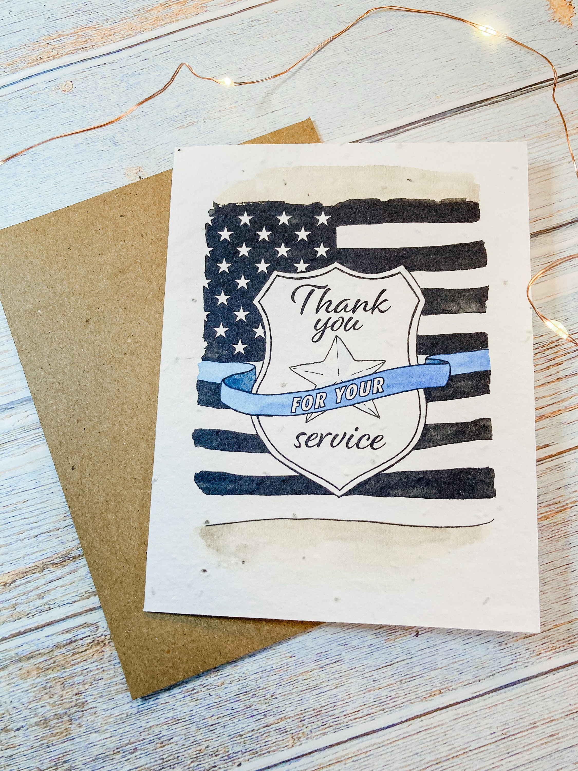 Plantable Card: Police Officer, Thank You for Your Service - Etsy
