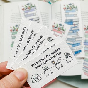Plant Me Bookmarks: Book Pile Tracker Bookmarks - Etsy