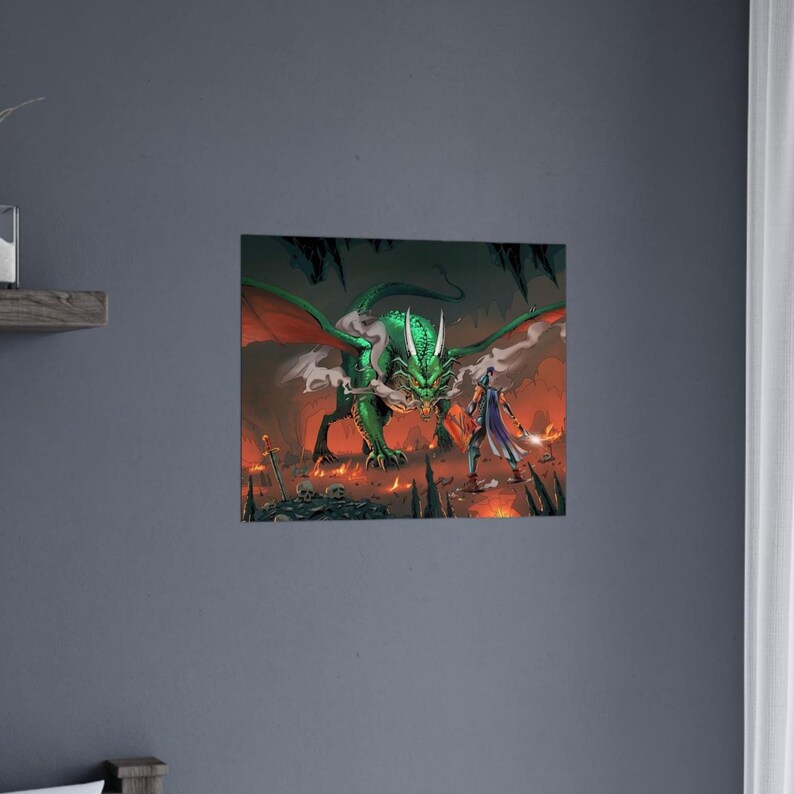 OSRS - Dragon Slayer Elvarg Fight- Print - Old School Runescape Wall ...