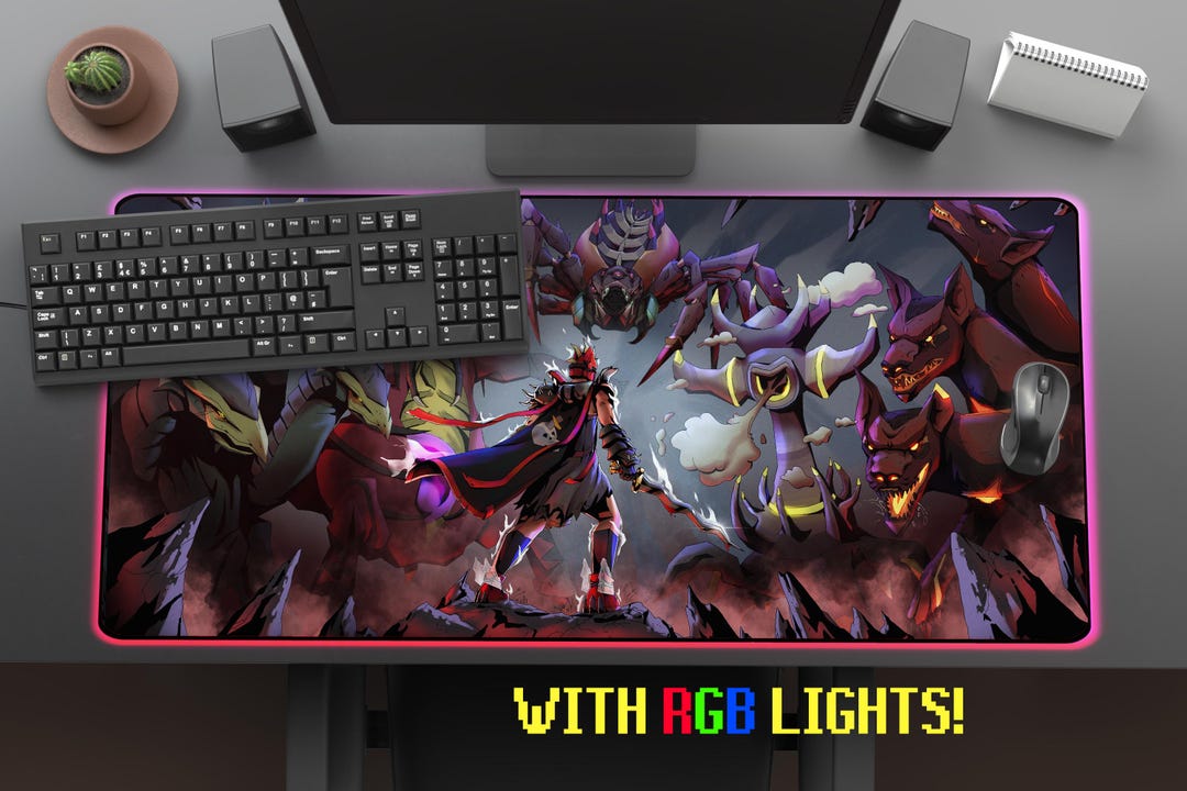OSRS the Slayer LED Mouse Pad: Old School Runescape RGB Gaming Desk Mat ...
