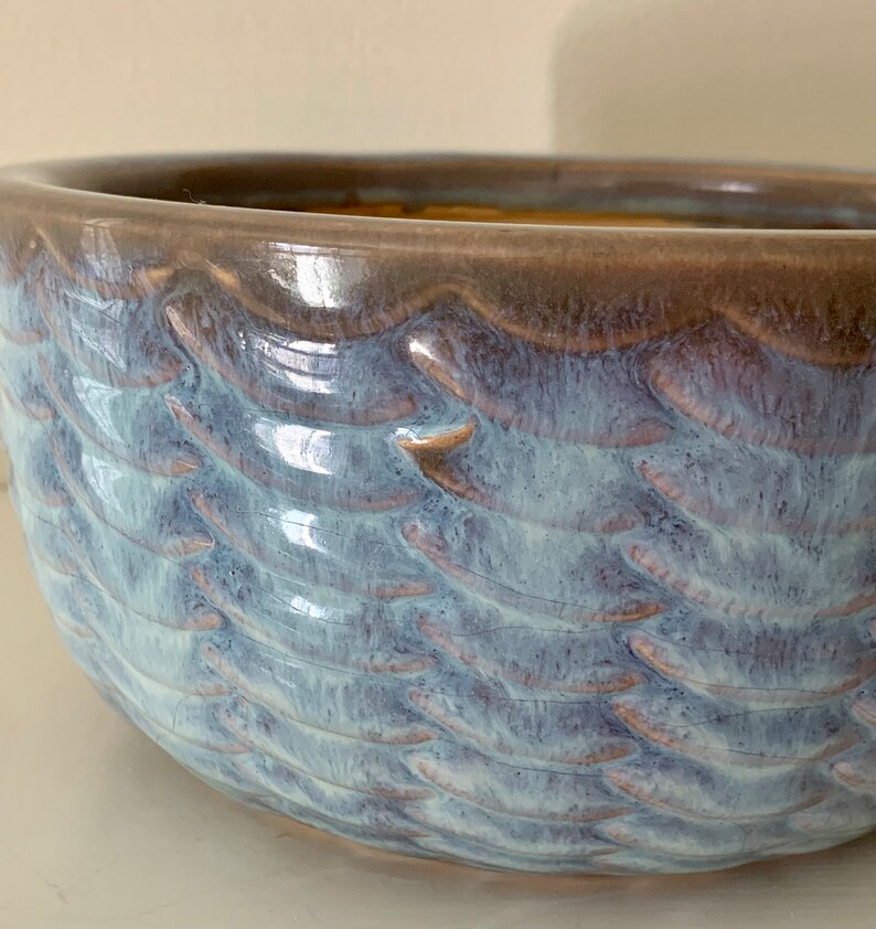 Blue Pottery Planter - Etsy