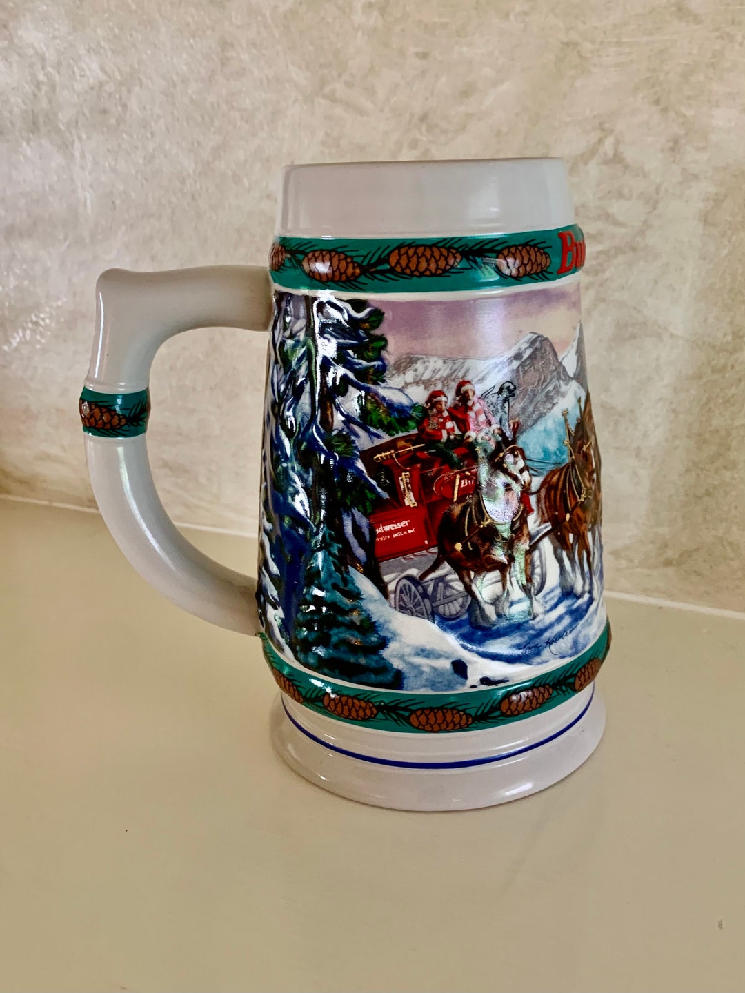 Budweiser Holiday Stein Collection 1993 - Etsy