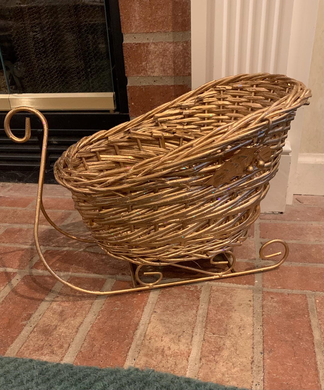 Vintage Wicker Sleigh - Etsy