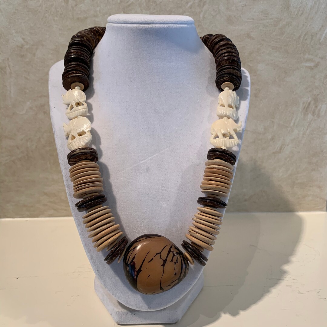 Natural Stone Bohemian Style Necklace - Etsy