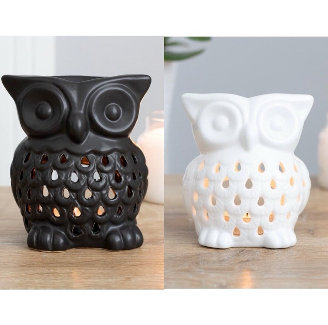 Wax Melt Burner Ceramic Owl Tealight Home Decor Animal - Etsy