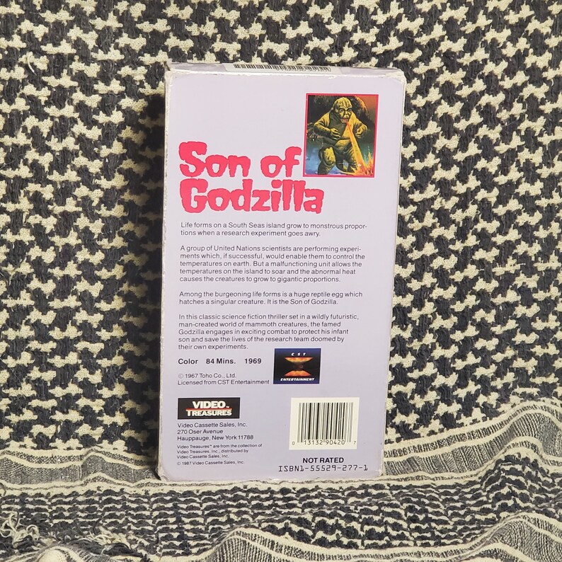 Son Of Godzilla 1967 Toho Video Treasures Vhs Etsy