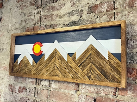 Colorado Flag Mountain Art