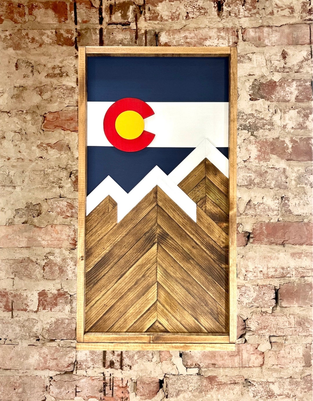Rustic Electrical Panel Cover - Colorado Flag With Mountains - Custom ...