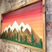 Rustic Sunset With Trees Rustic Mountain Wood Wall Art-wall - Etsy