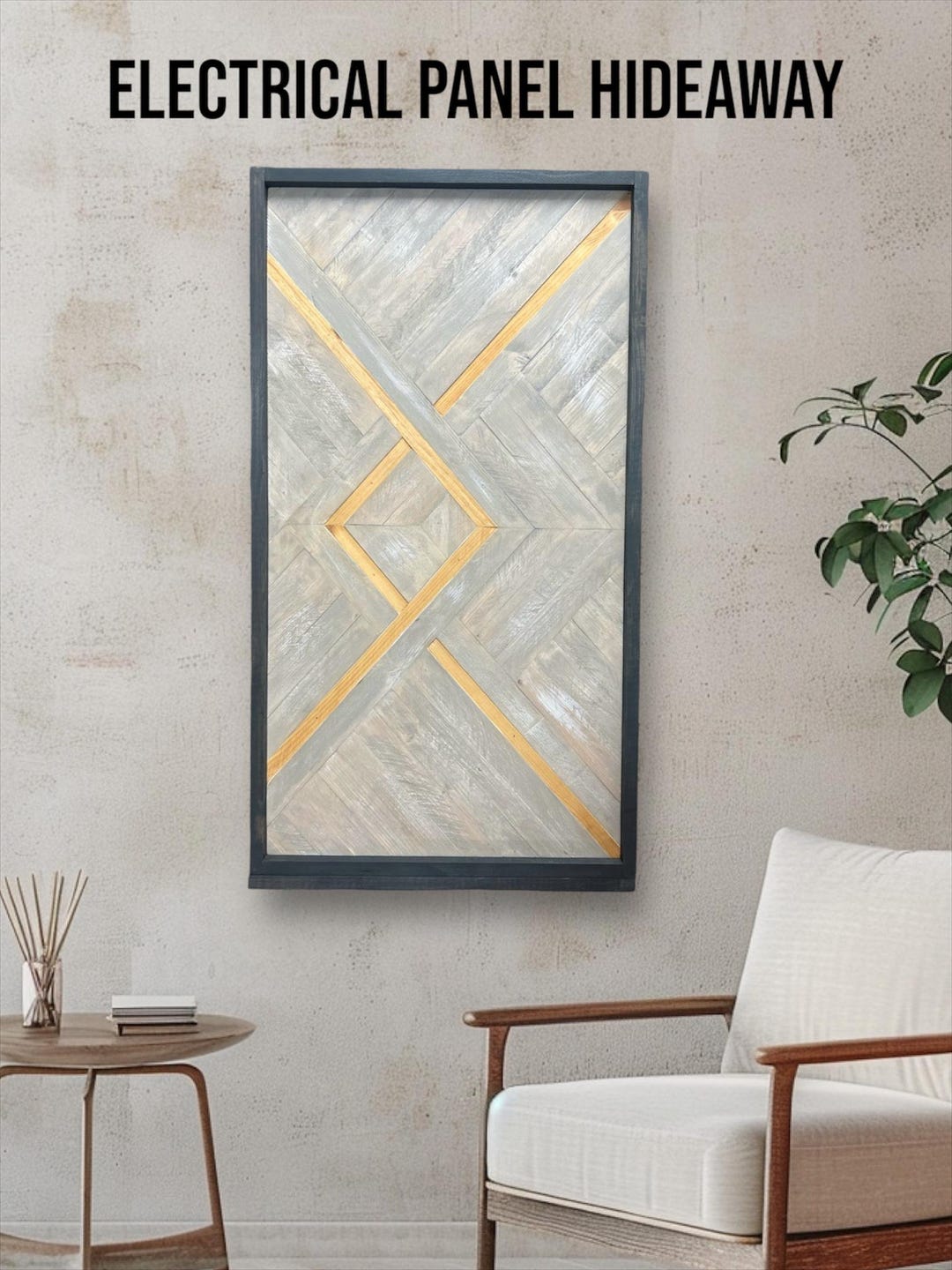 Rustic Electrical Panel Cover - Rustic Boho Art Design- Custom Sizes ...