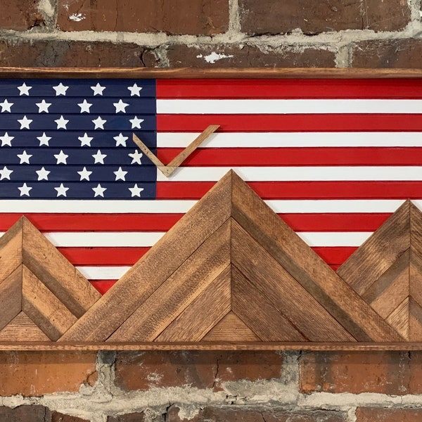 Wooden American Flag Wall Art - Etsy