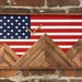 Rustic American Flag Mountain Wood Wall Art Wall Decor Rustic Flag ...