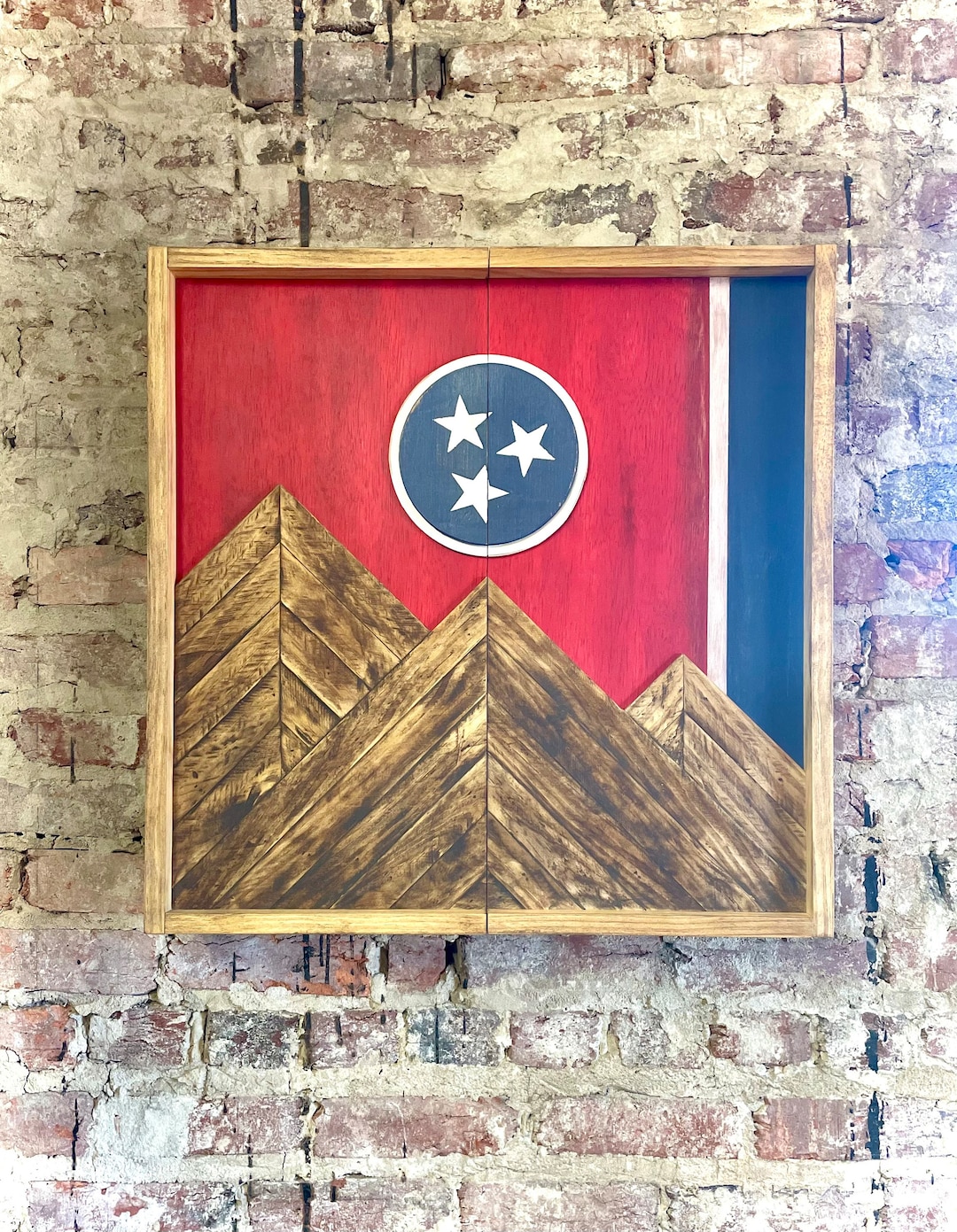 Rustic Dartboard Cabinet Rustic Tennessee Flag Rustic Cabinet 24x24 ...
