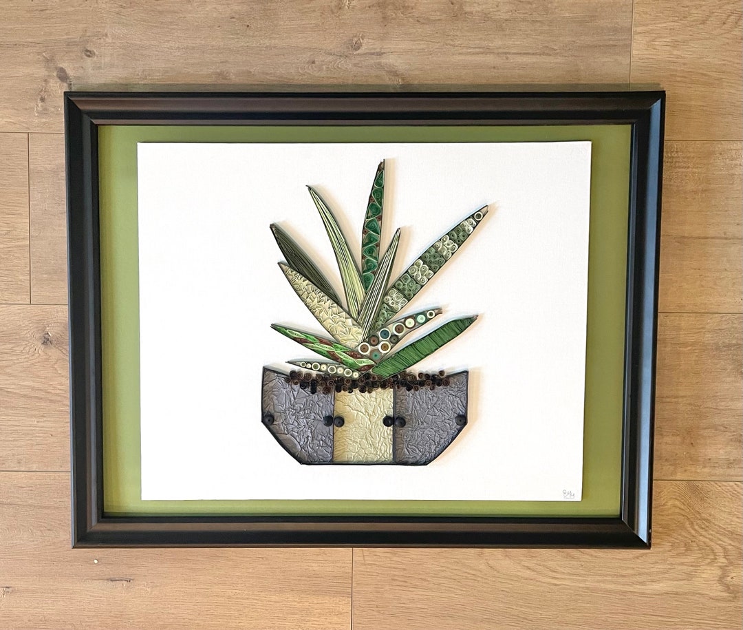 Quilled Starfish Sansevieria Plant. Unique and One of a Kind! Framed in ...